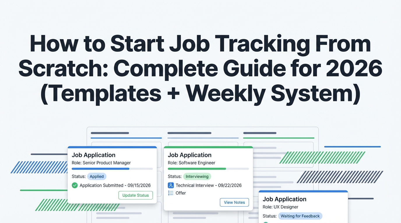 How to Start Job Tracking From Scratch: Complete Guide for 2026 ...