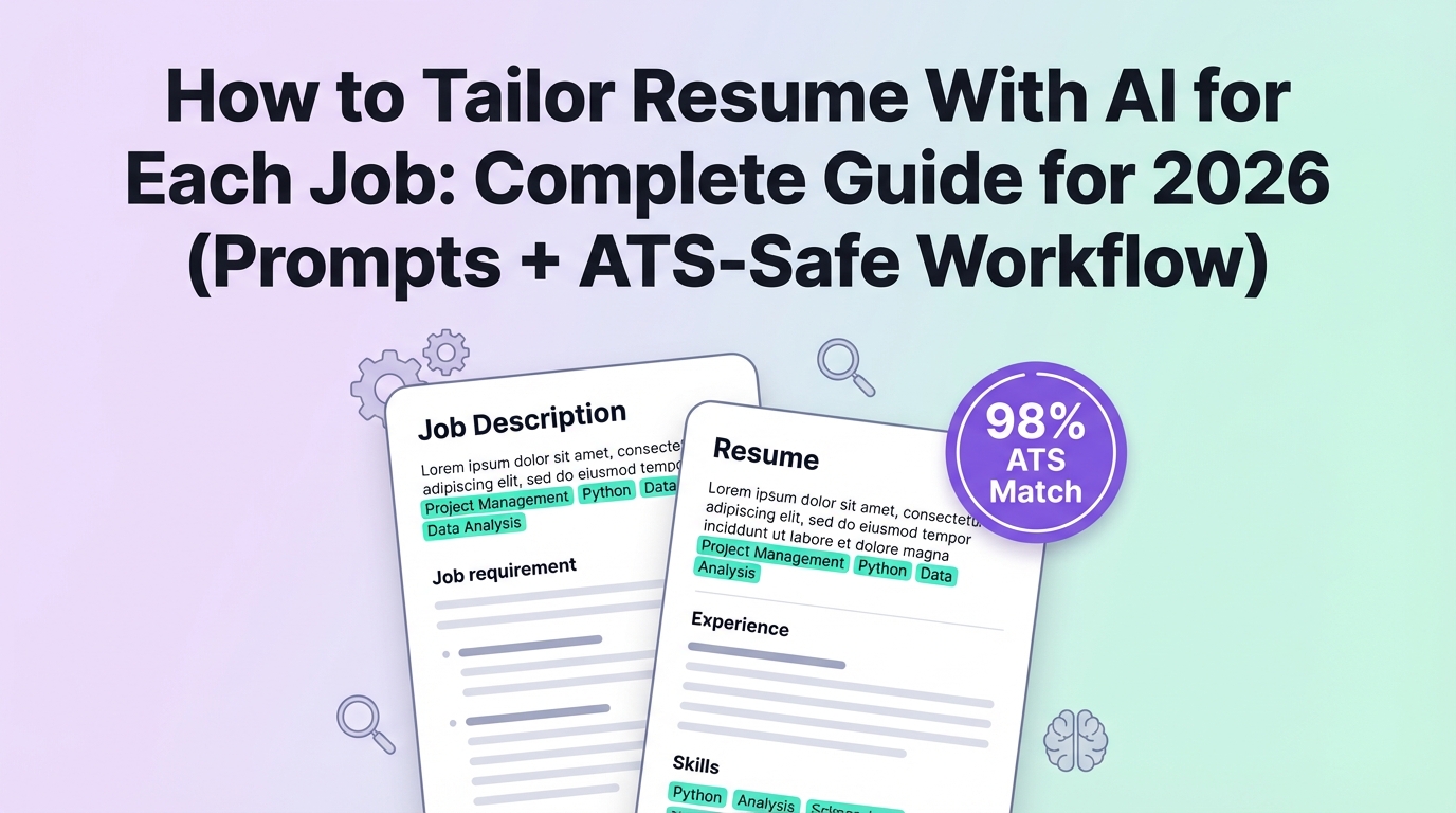 How to Tailor Resume With AI for Each Job: Complete Guide for 2026 ...