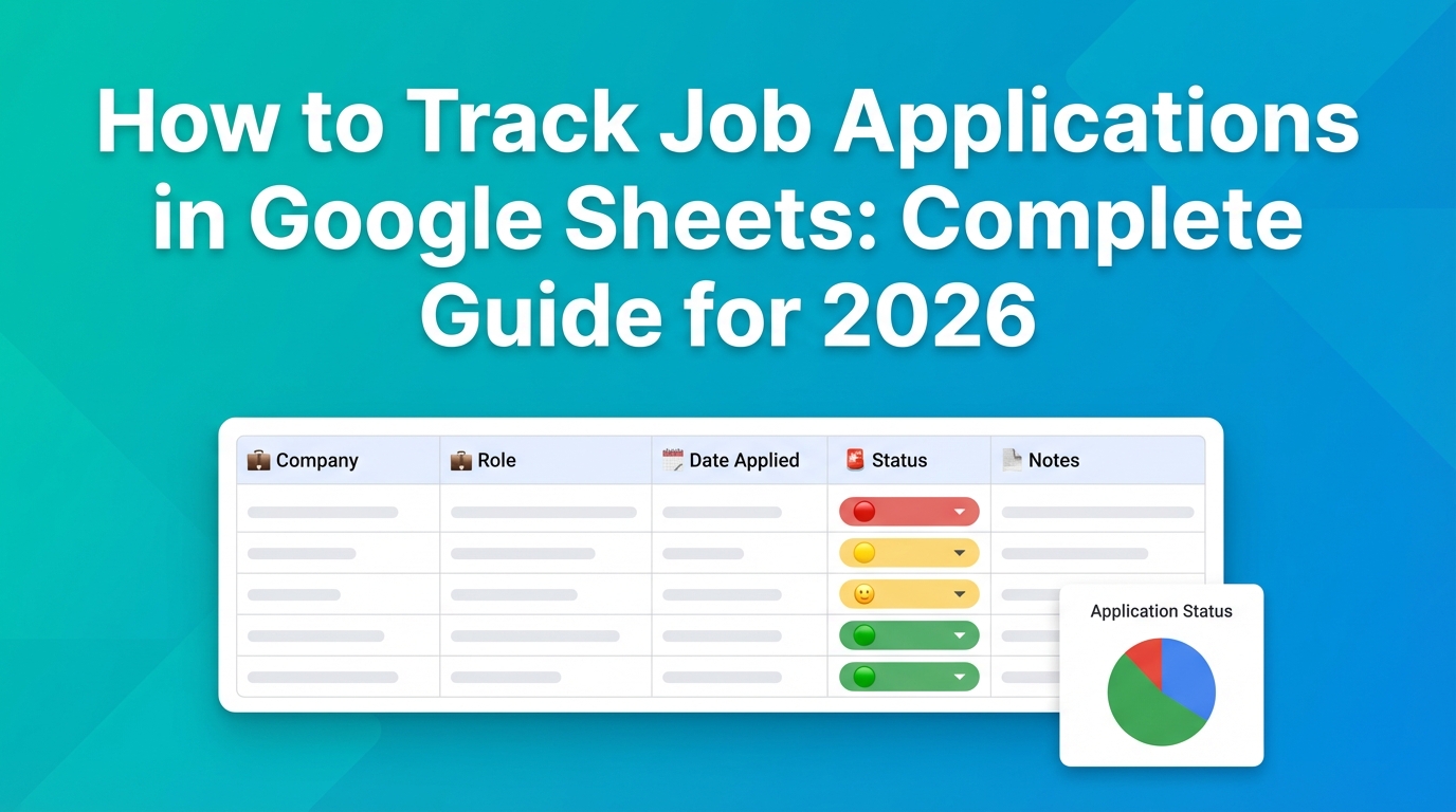 How to Track Job Applications in Google Sheets: Complete Guide for 2026 ...