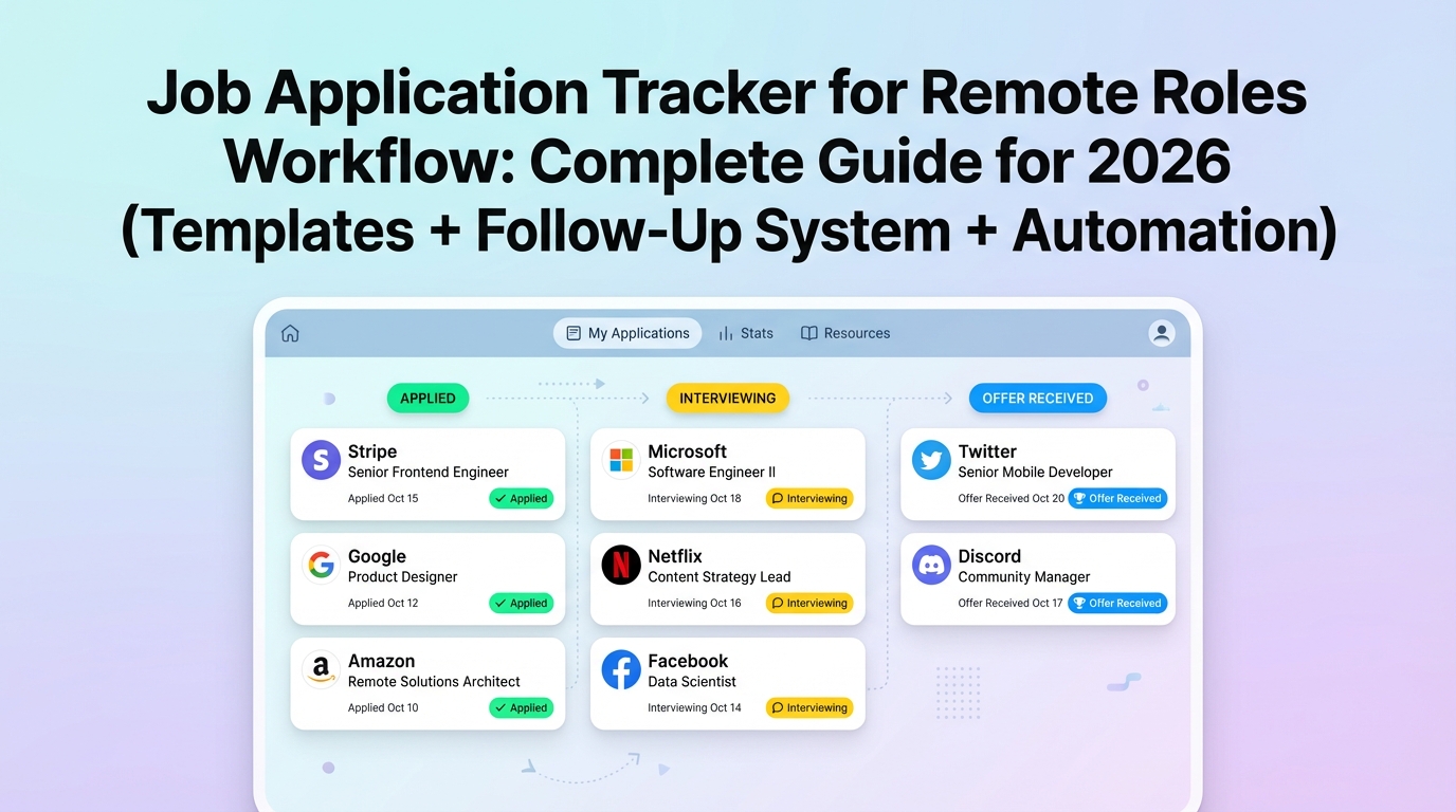 Job Application Tracker for Remote Roles Workflow: Complete Guide for ...