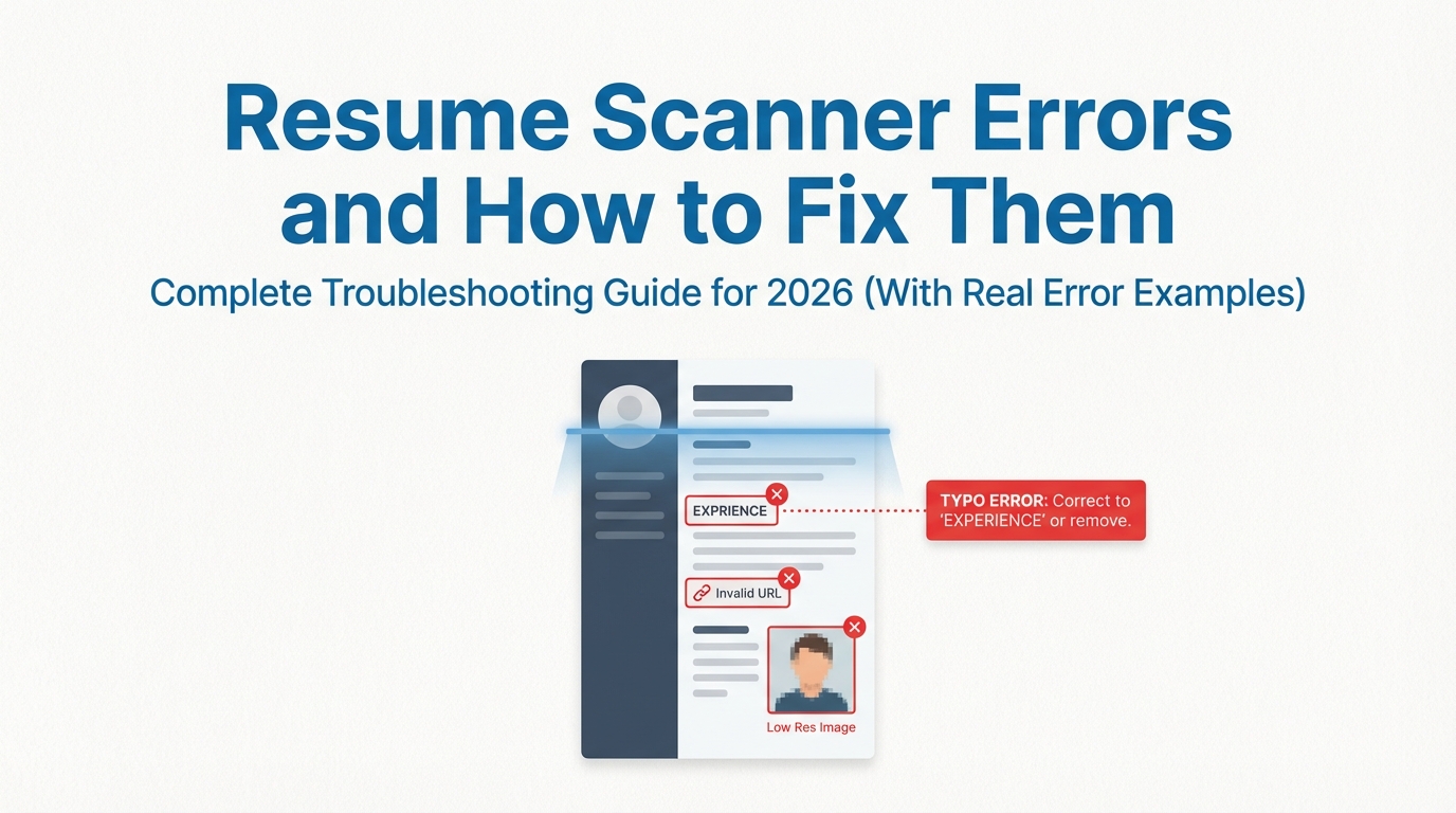 Resume Scanner Errors and How to Fix Them: Complete Troubleshooting ...